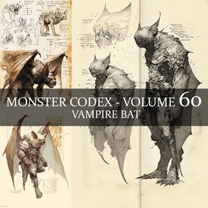 30 Page Monster Codex Volume 60, Monster Bestiary Vol 60, 30 JPG ...