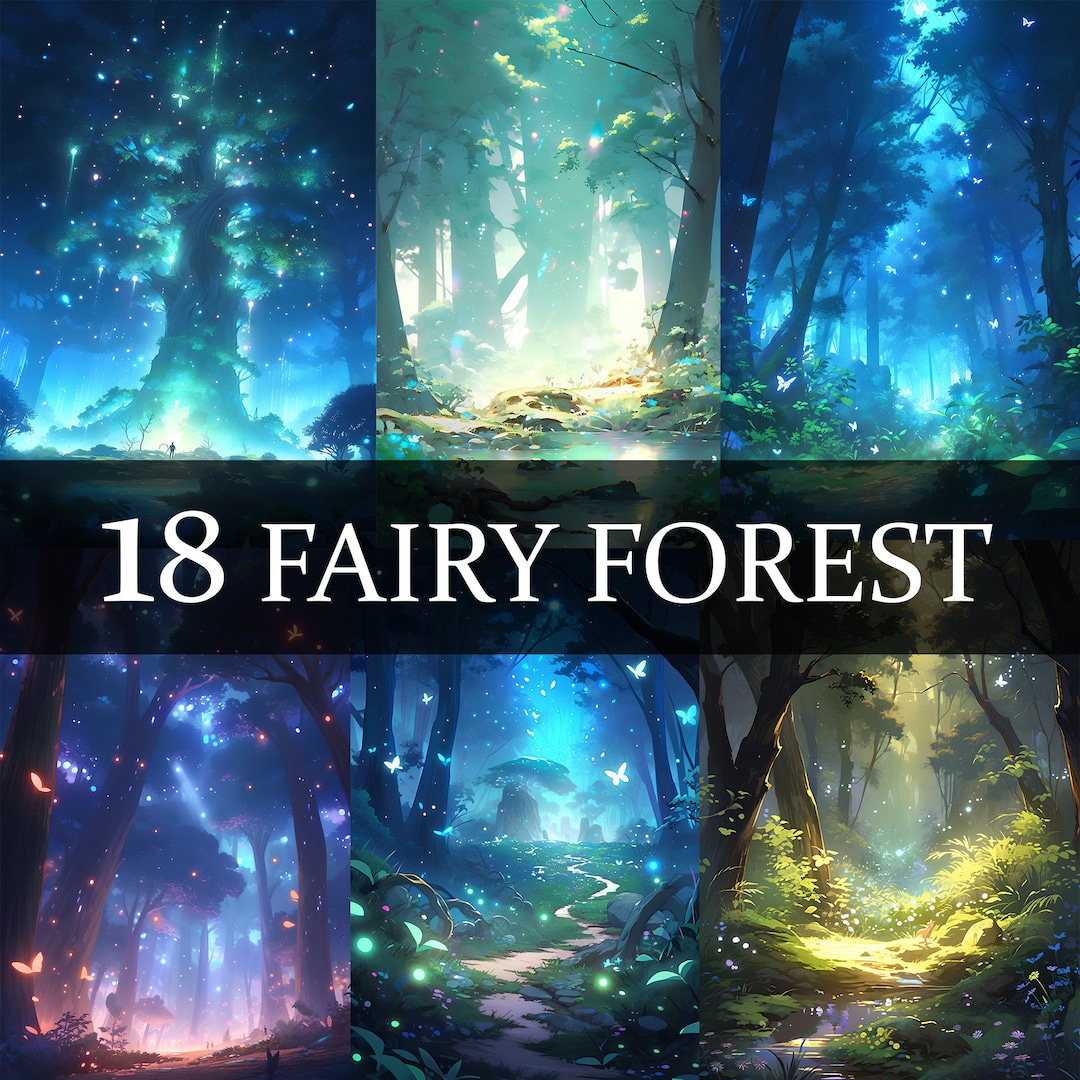 18 Fairy Forest Clipart, Fairy Tale Landscape Jpeg Images, Fantasy ...