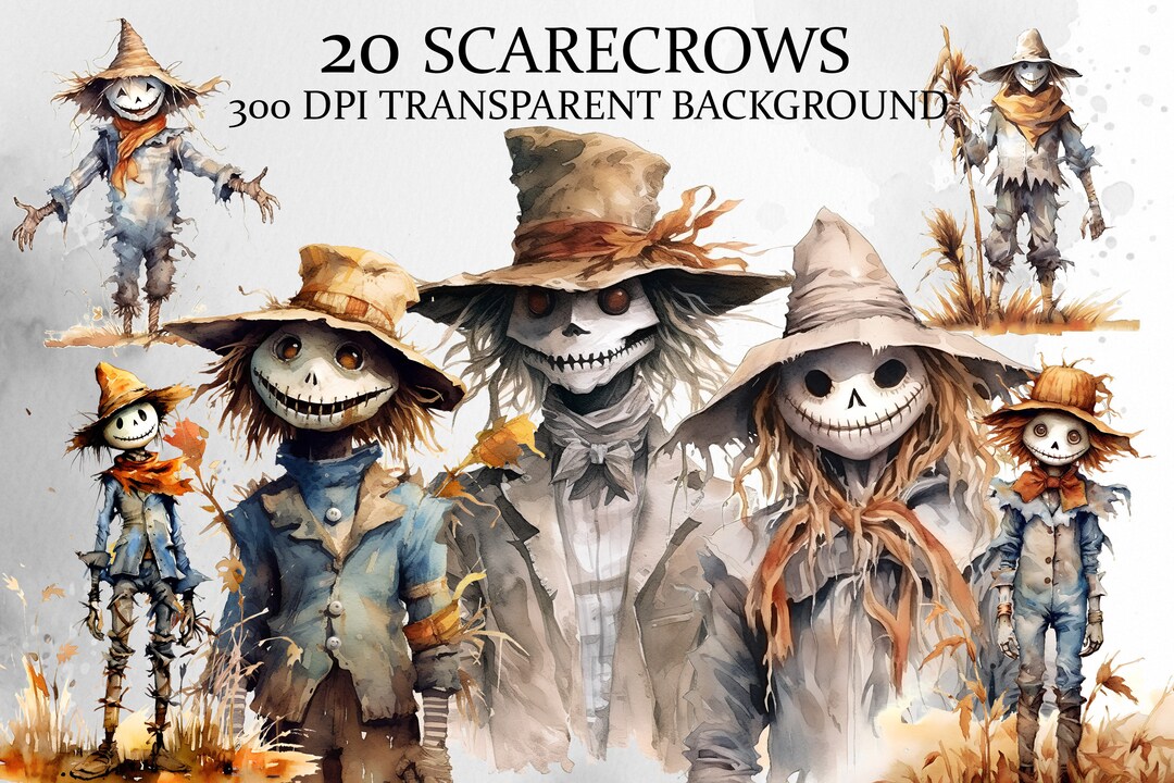20 Scarecrow Clipart, Halloween Clipart, Halloween Png, Scary Clipart ...