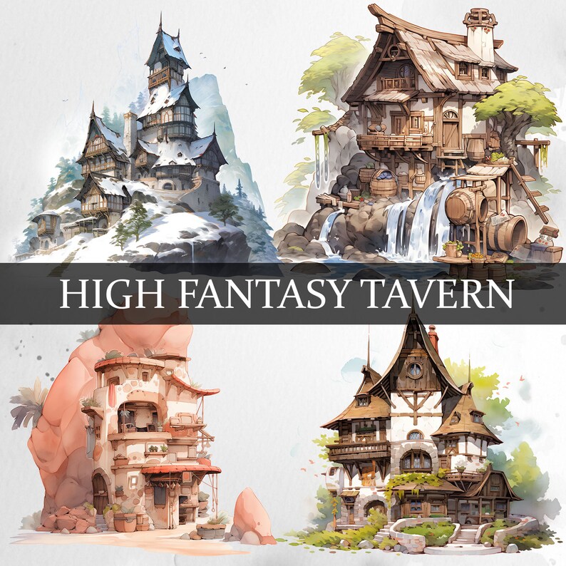 28 Fantasy Tavern Clipart PNG Bundle Medieval Tavern Clipart - Etsy