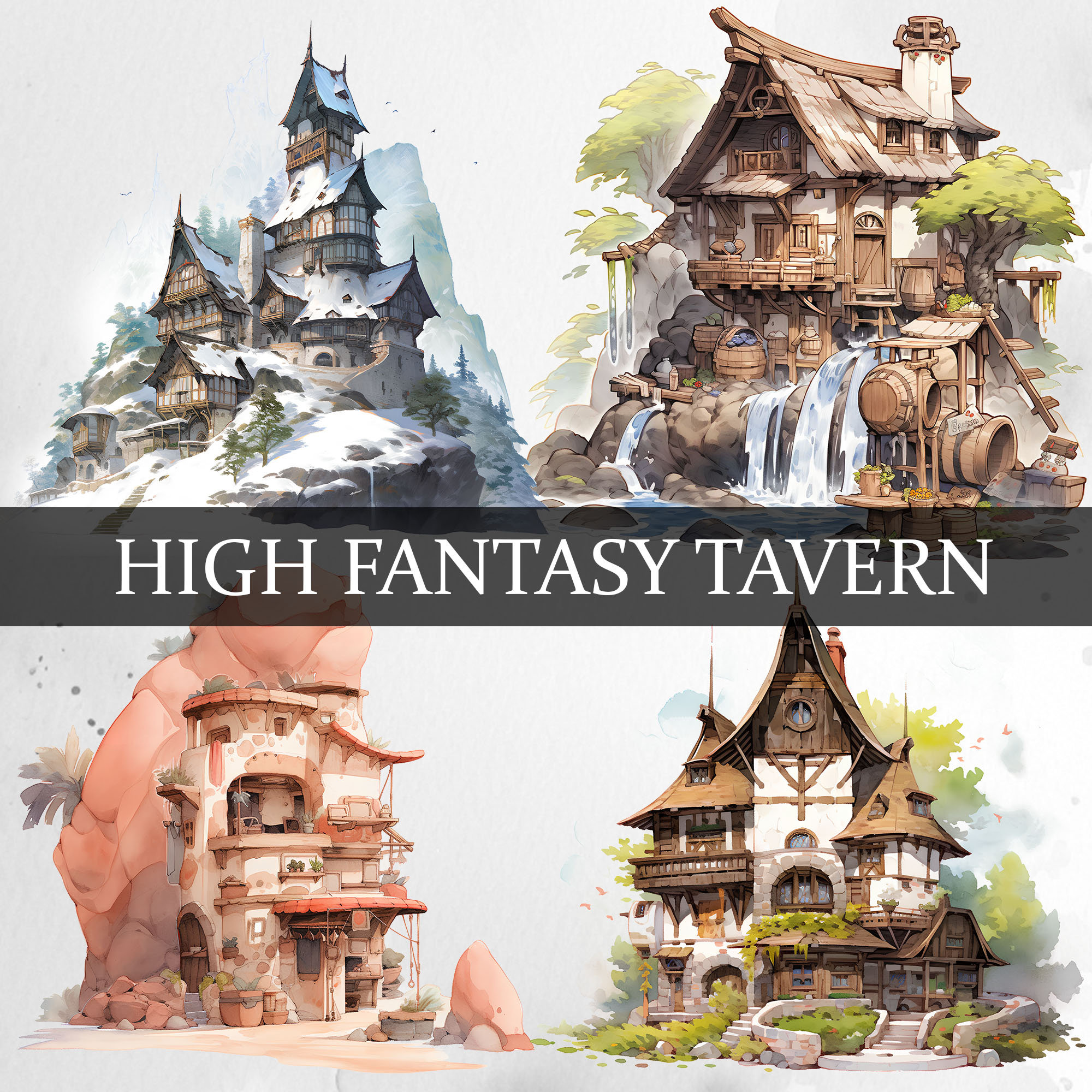 28 Fantasy Tavern Clipart PNG Bundle Medieval Tavern Clipart - Etsy