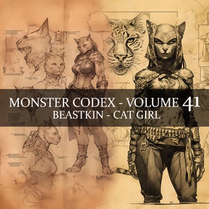 30 Page Monster Codex Volume 41, Monster Bestiary Vol 41, 30 JPG Female ...