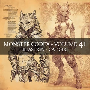 30 Page Monster Codex Volume 41, Monster Bestiary Vol 41, 30 JPG Female ...