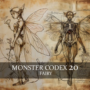20 Page Monster Codex Volume 20, Monster Bestiary Vol 20, 20 JPG Fairy Bestiary Fantasy Codex ...