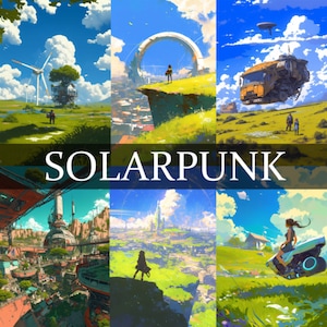 20 Solarpunk Wallpaper, Solar Punk Home Clipart, Solarpunk Tech PNG ...