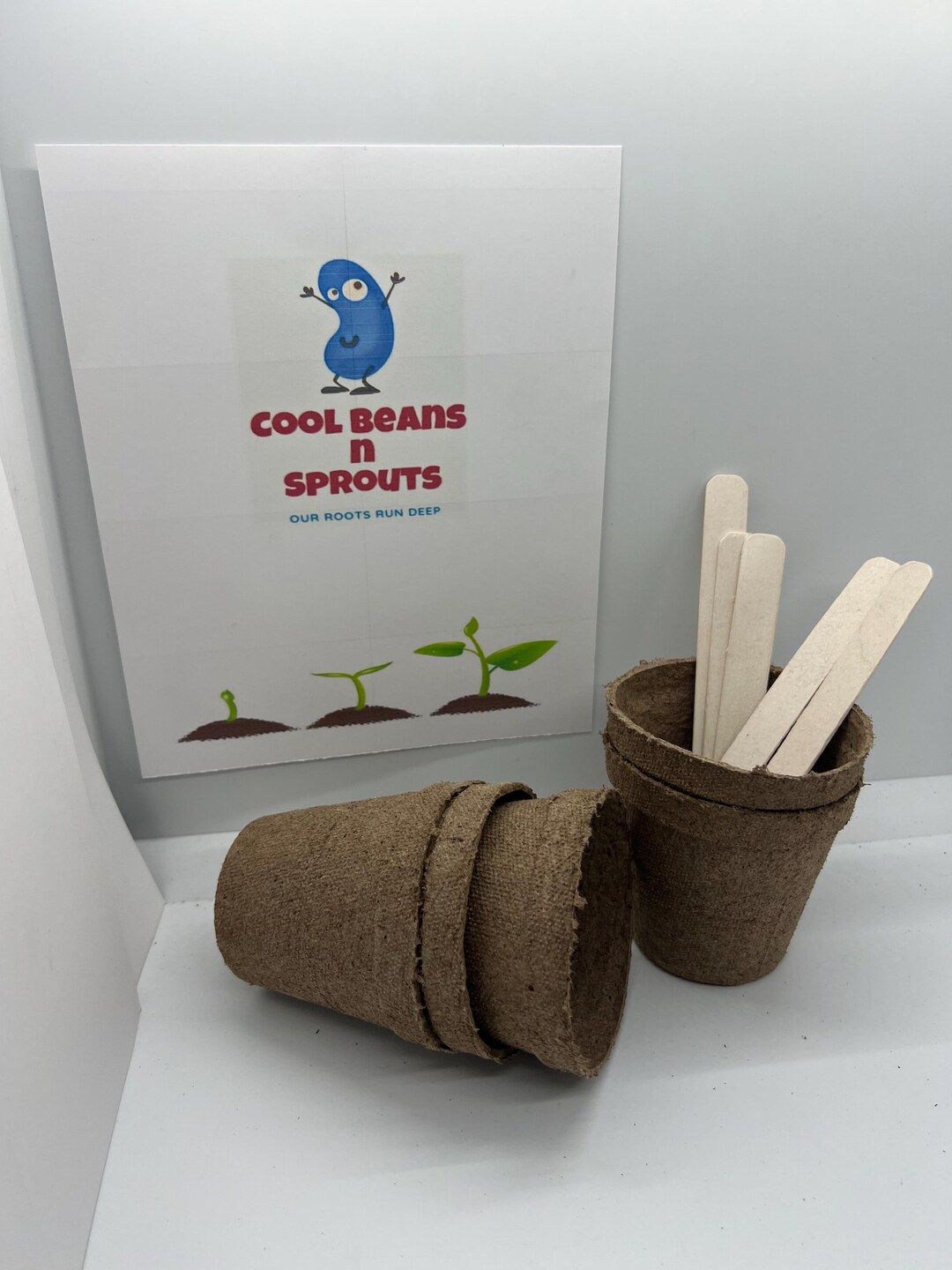 Peat Moss Planting Pots, Single Individual Round Approx. 3'x3' Pot W ...