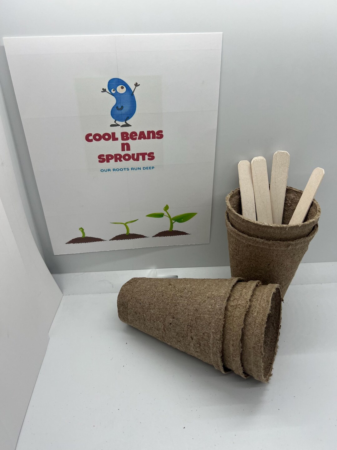 Peat Moss Planting Pots, Single Round Individual Pots (approx. 3'x4 ...