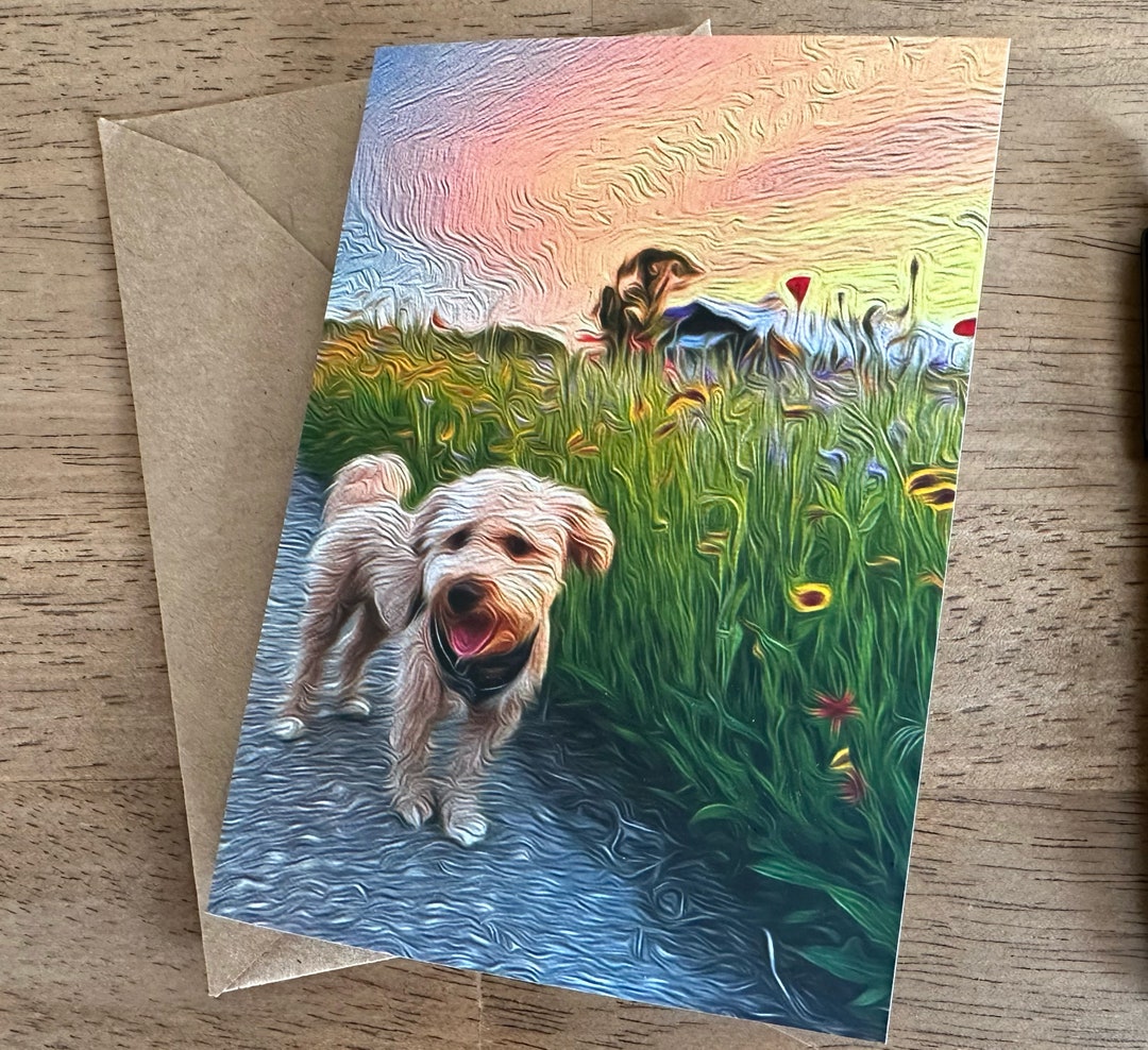 Sympathy Card Dog Flower Card Note Card Mothers Day Card Celebrate Farm ...