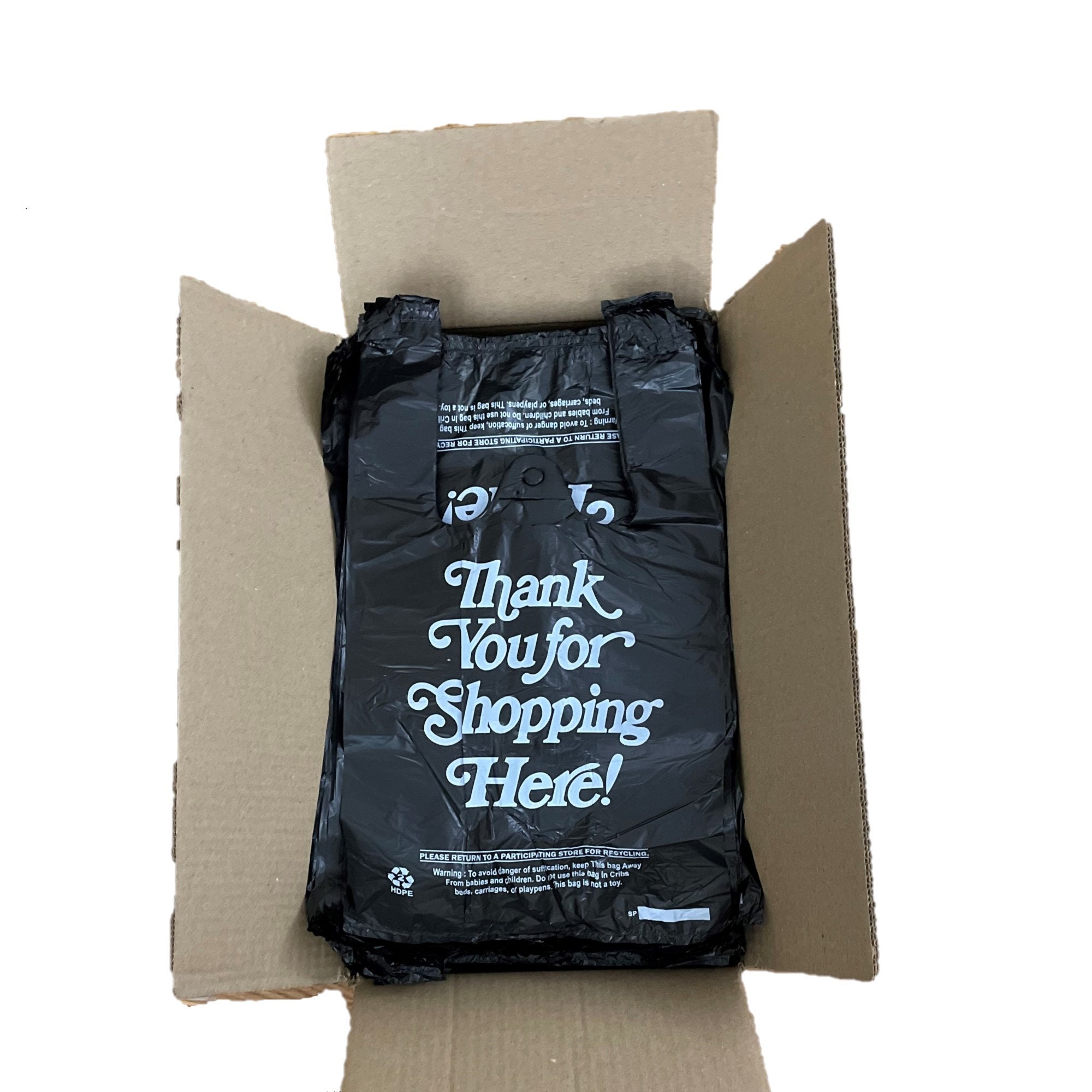 T-shirt Bag Thank You Plastic Retail Store Check Out Bag-shopping Bag ...