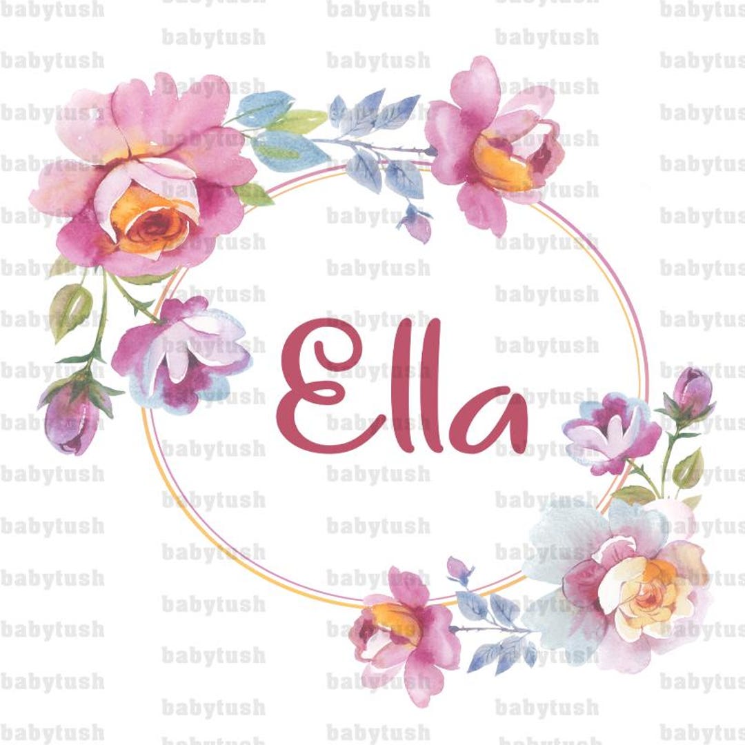 Personalized Floral Baby Girl Name Design (PNG Digital Download) - Etsy