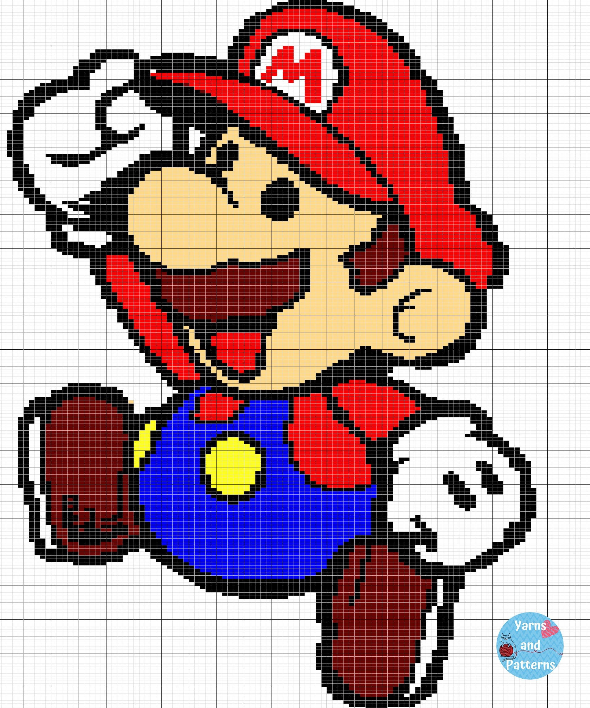 Pixel Art Minecraft Mario Grid Pixel Art Kit "Big Shroom(s)"