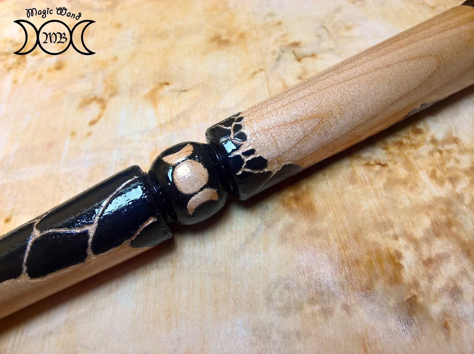 Wooden Magic Wand Triple Maple Wood Worked on the Lathe - Etsy