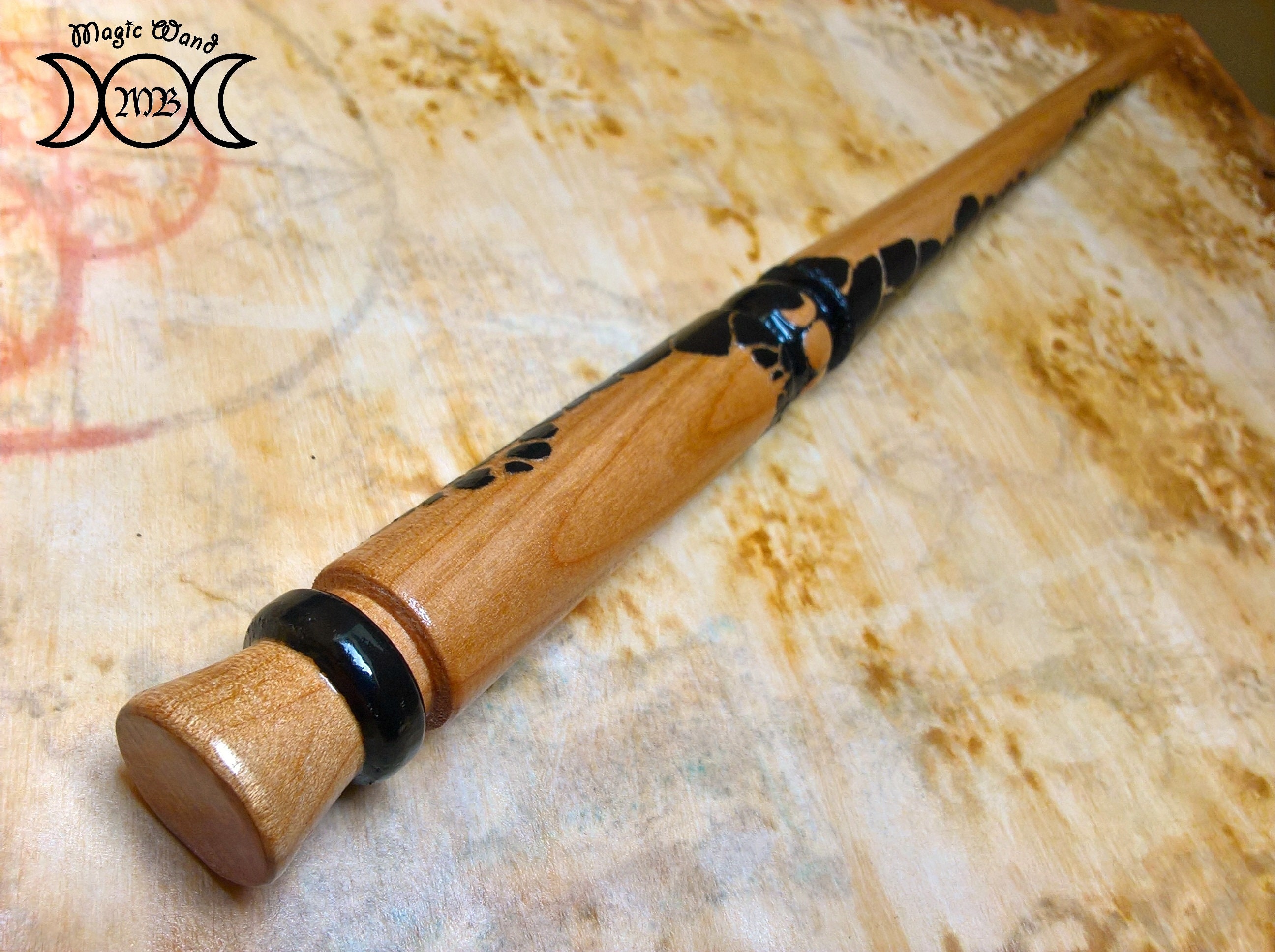 Wooden Magic Wand Triple Maple Wood Worked on the Lathe - Etsy