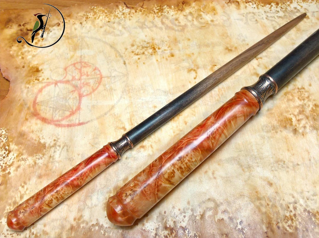 Magic Wand, Wooden Magic Wand, Boxelder Burl and Walnut Wood ...
