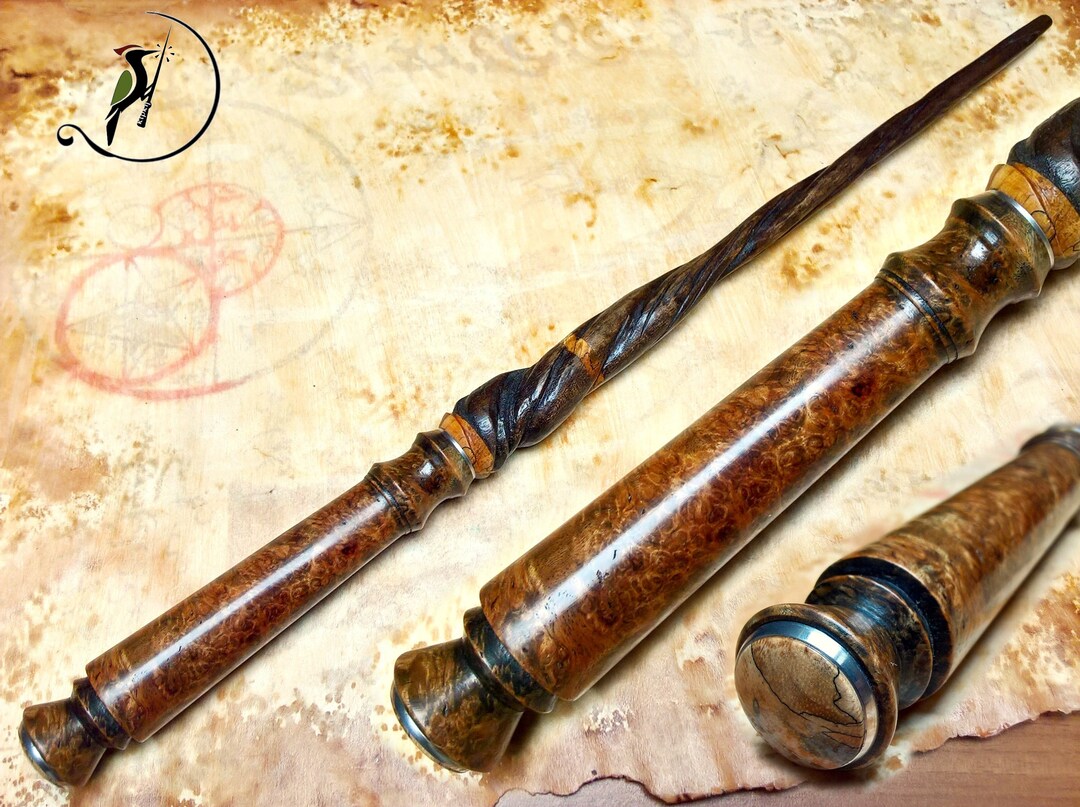 Magic Wand, Indonesian Amboina Briar Wand Combined With Mahogany, Witch ...