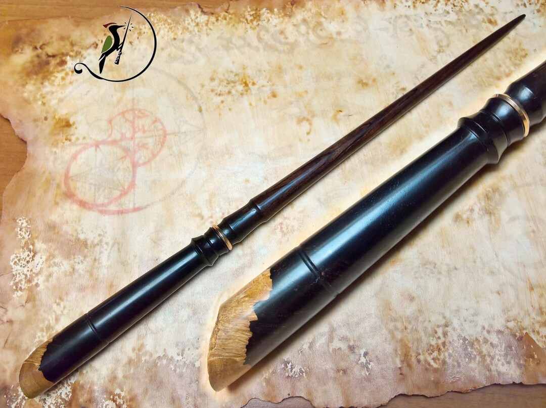 Wooden Magic Wand, "the African Black Heart - Circe's Circle" - Rare ...