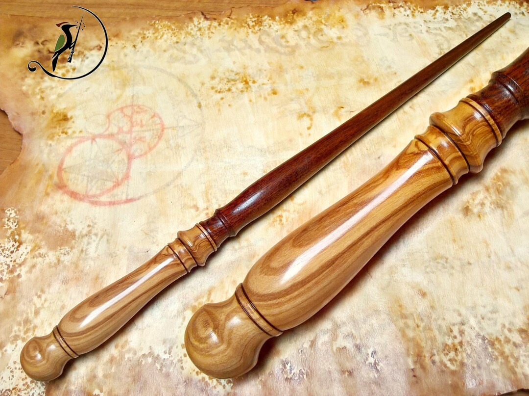 Magic Wand, Wooden Magic Wand, Olive Tree and African Ovangkol Wizard ...