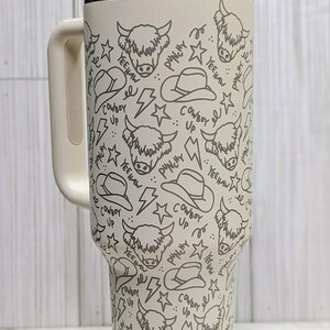 Etched Highlander Wrapped 40oz Stanley - Etsy