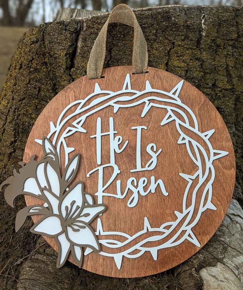 He Has Risen Plaque - Etsy
