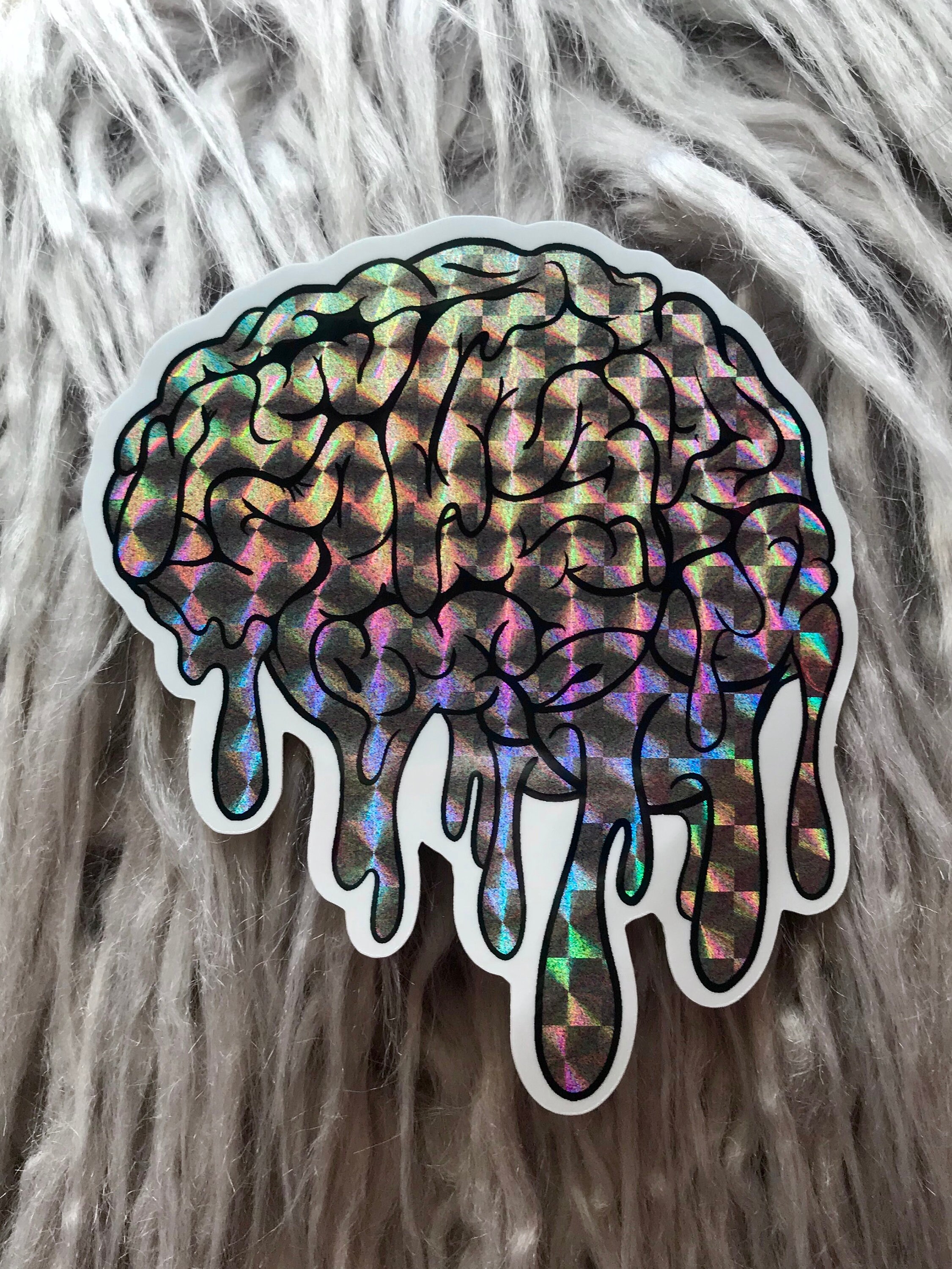 Brain Melting Trippy Sticker - Etsy