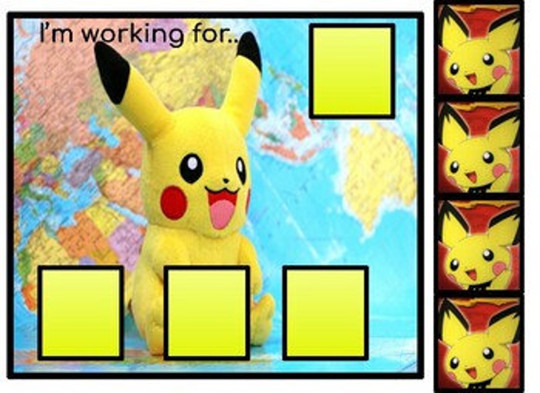 Pokemon Pikachu Token Economy Behavior Chart Classroom Form Learning ...