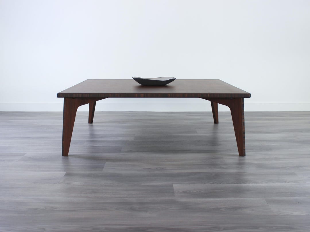 Square Dark Coffee Table | Low Seating Dining Table | Chabudai ...