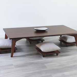 Large Dark Coffee Table | Low Seating Dining Table | Chabudai ...