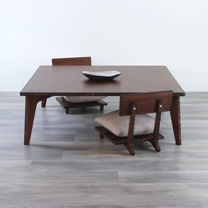 Square Mid Century Modern Coffee Table | Low Coffee Table | Floor Table ...