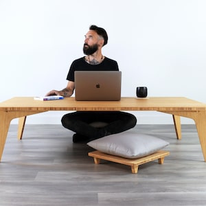 Rectangle LOW Desk Set | Mid-century Japanese Floor Seating | Chabudai ...