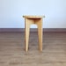 Plant Stand Small Side Table Round Top Natural Bamboo - Etsy