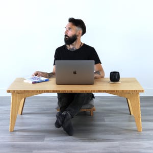 Low Desk With Floor Chair Designed for Wellness and Improved Posture ...