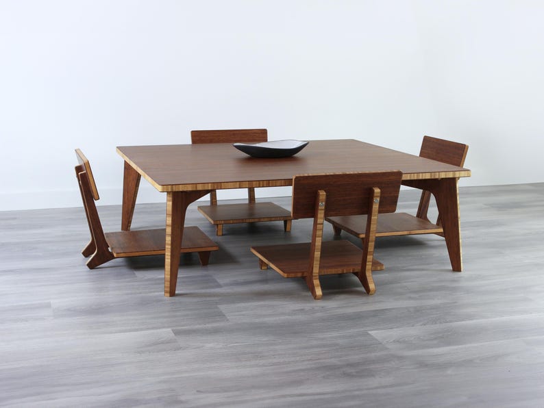 Square Mid Century Modern Coffee Table | Low Coffee Table | Floor Table ...