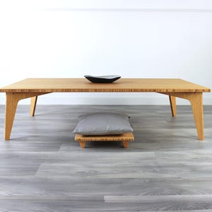 Rectangle LOW Desk Set | Mid-century Japanese Floor Seating | Chabudai ...