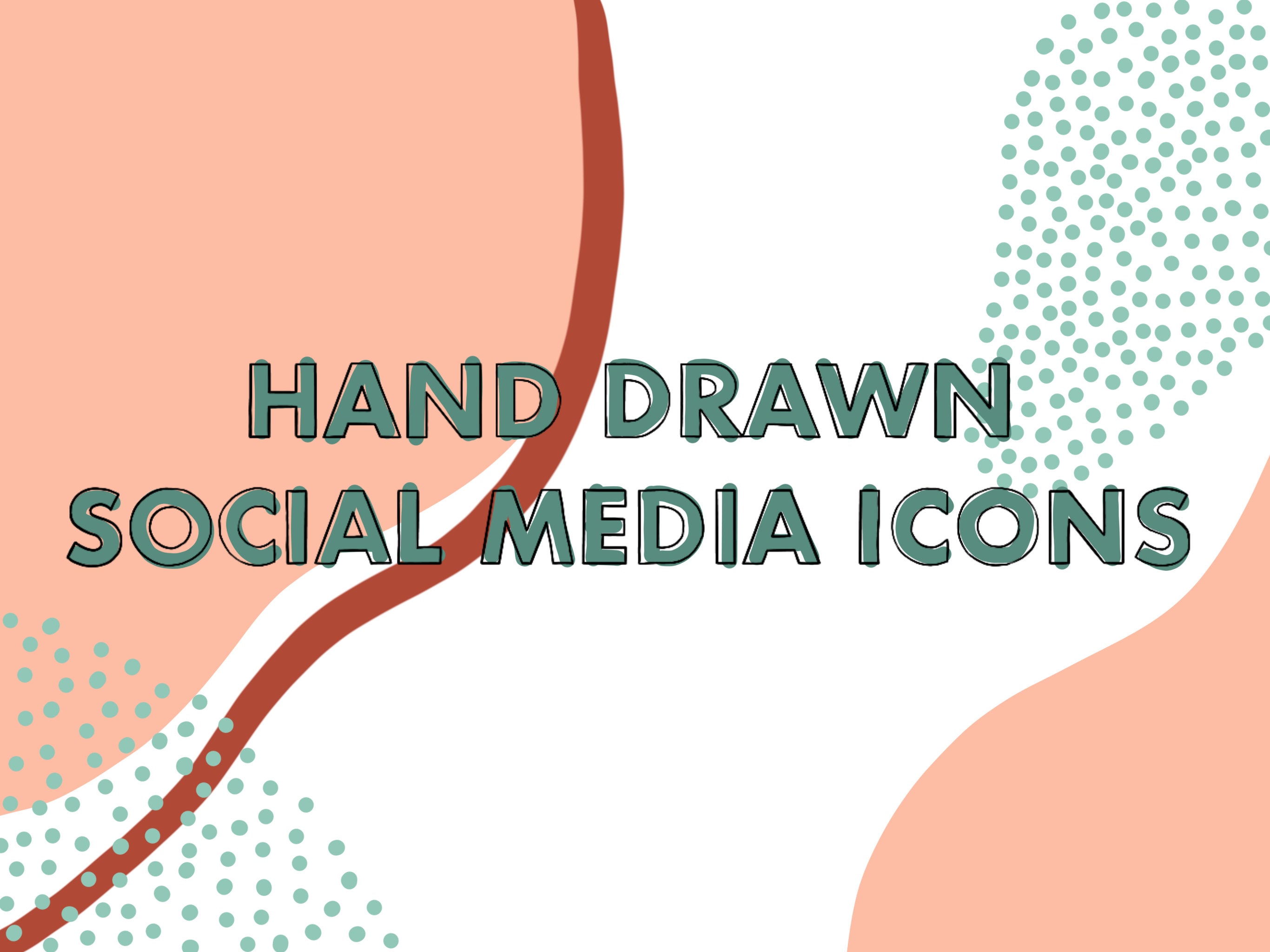 Hand Drawn Social Media Icons - Etsy