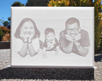 Portrait Lithophane 3D Printed Picture Family Portrait Animal Portrait ...