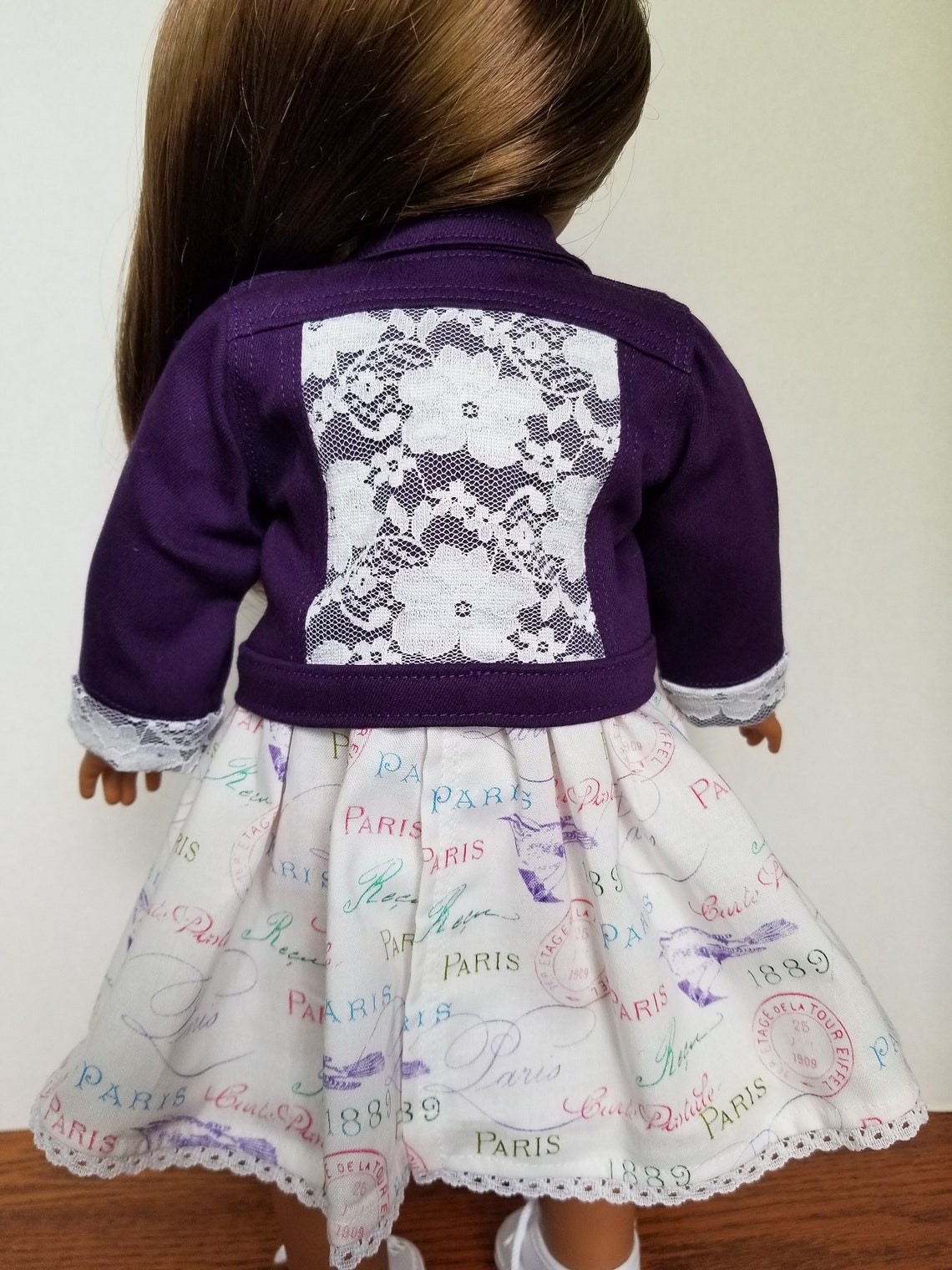 Lacy Purple Denim Set - Etsy