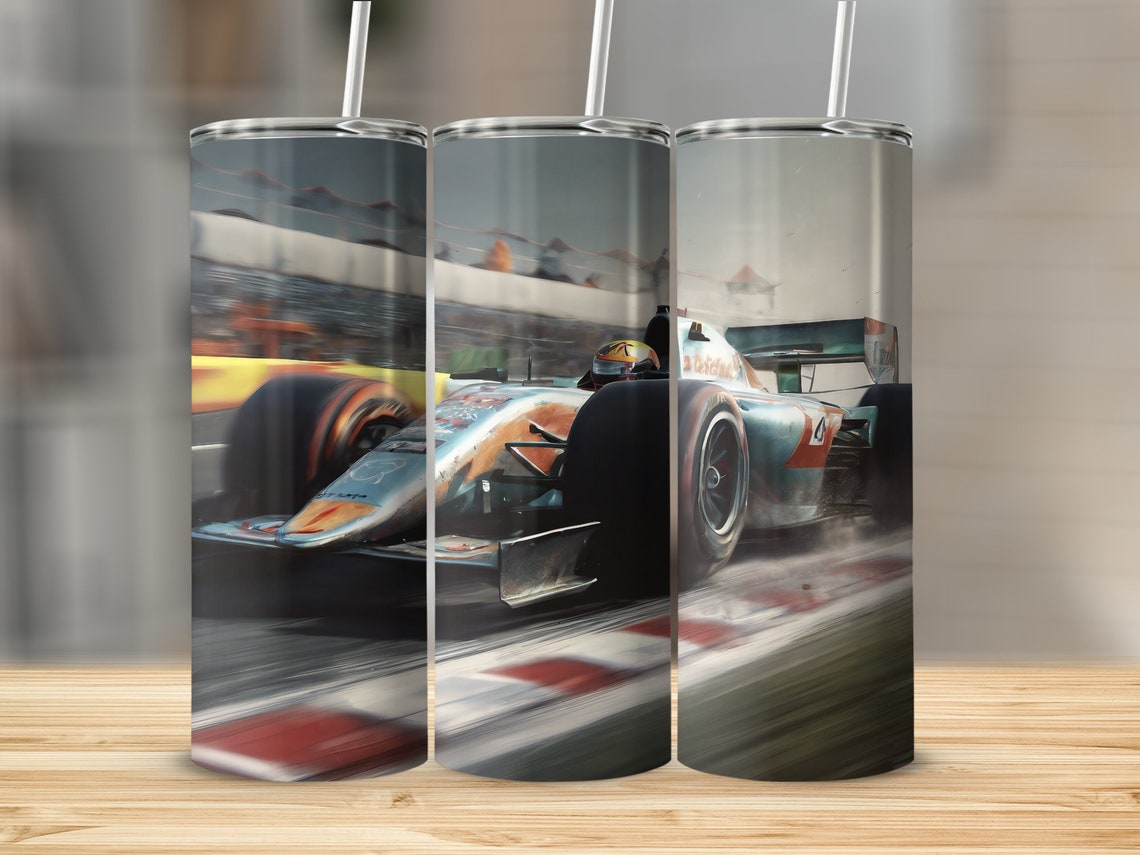 Formula 1 Race Car 20oz Skinny Straight Tumbler Sublimation Design ...