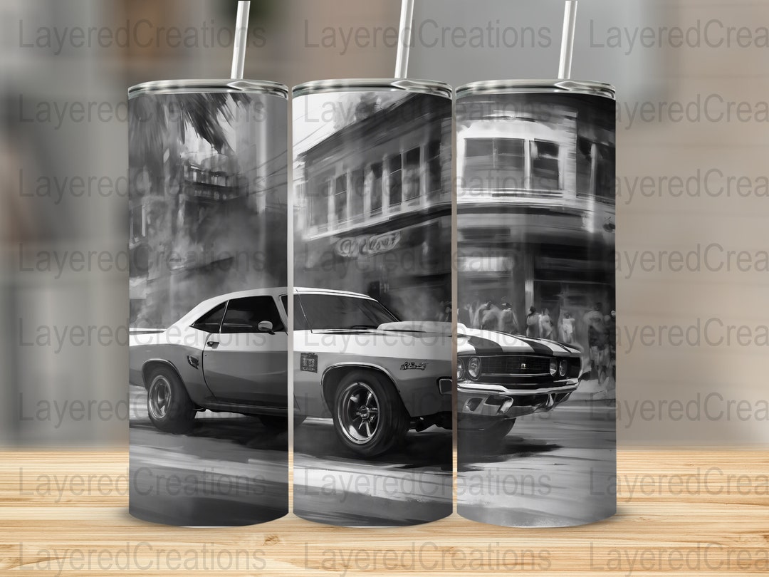 Muscle Car Sublimation Tumbler Wrap PNG for Straight 20oz Tumblers ...