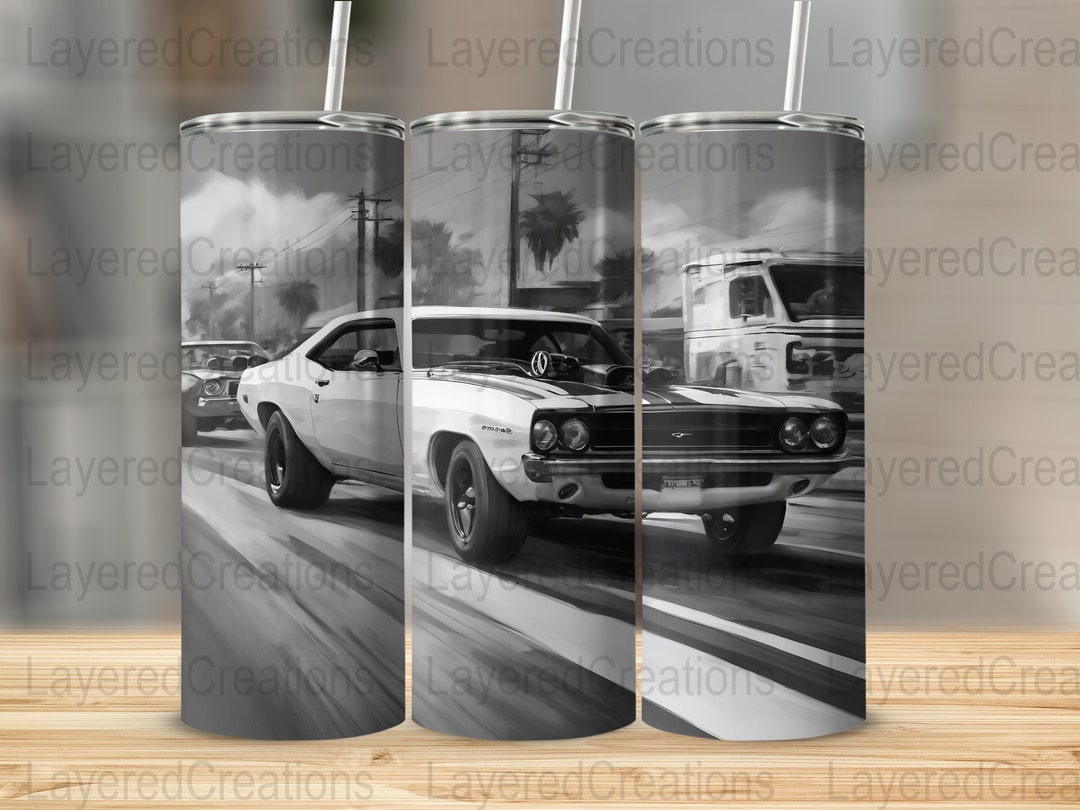 Muscle Car Sublimation Tumbler Wrap PNG for Straight 20oz Tumblers ...