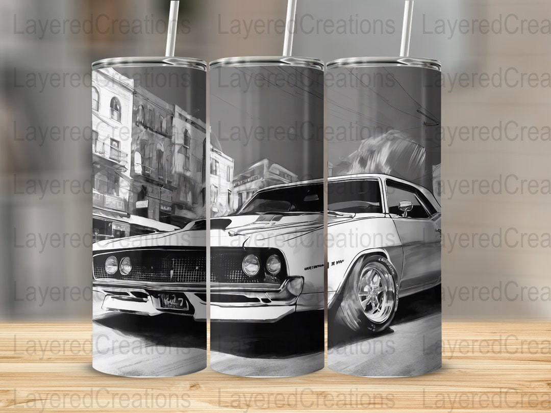 Muscle Car Sublimation Tumbler Wrap PNG for Straight 20oz Tumblers ...