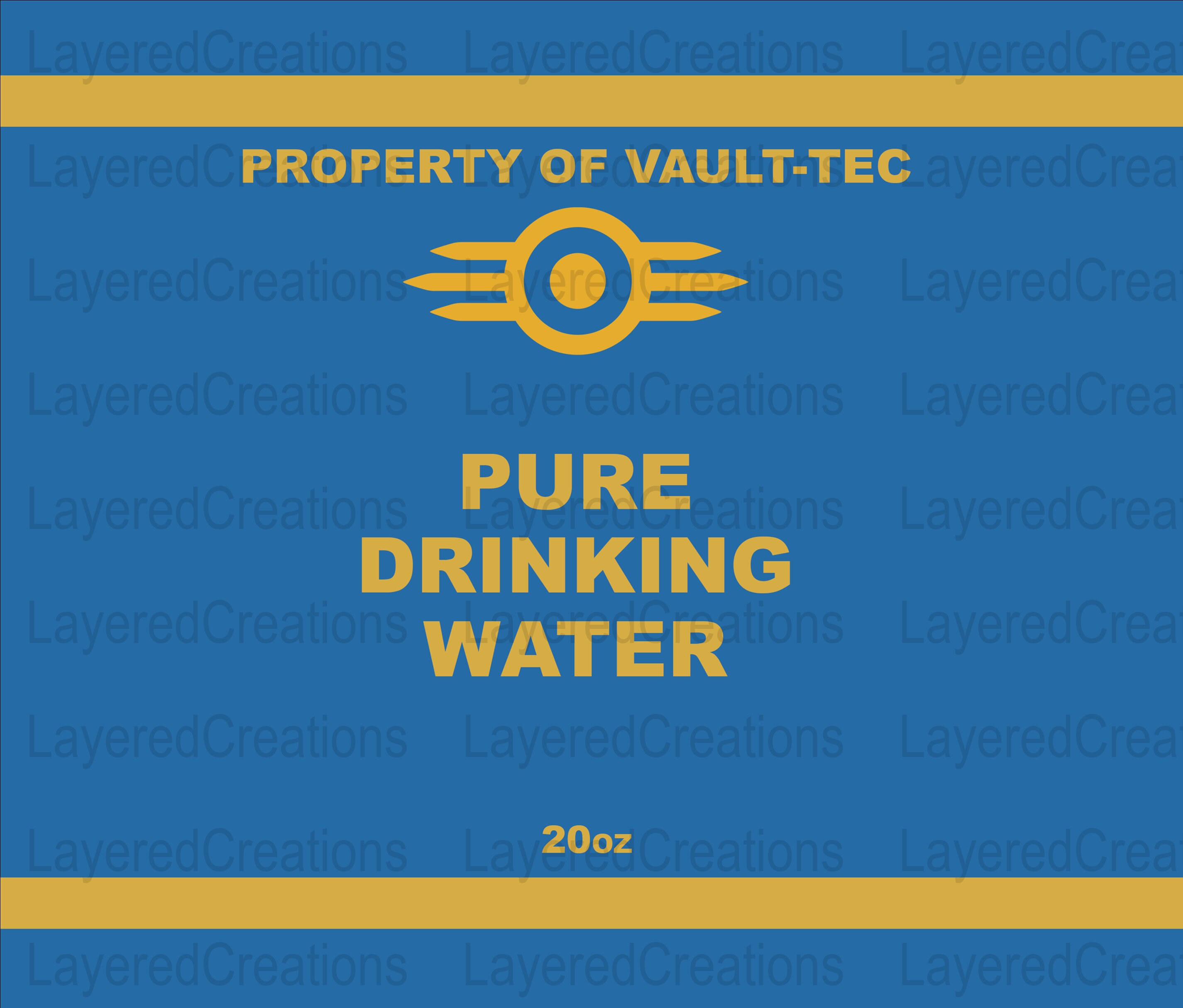 Fallout Vault-tec Drinking Water Sublimation Tumbler Wrap PNG ...