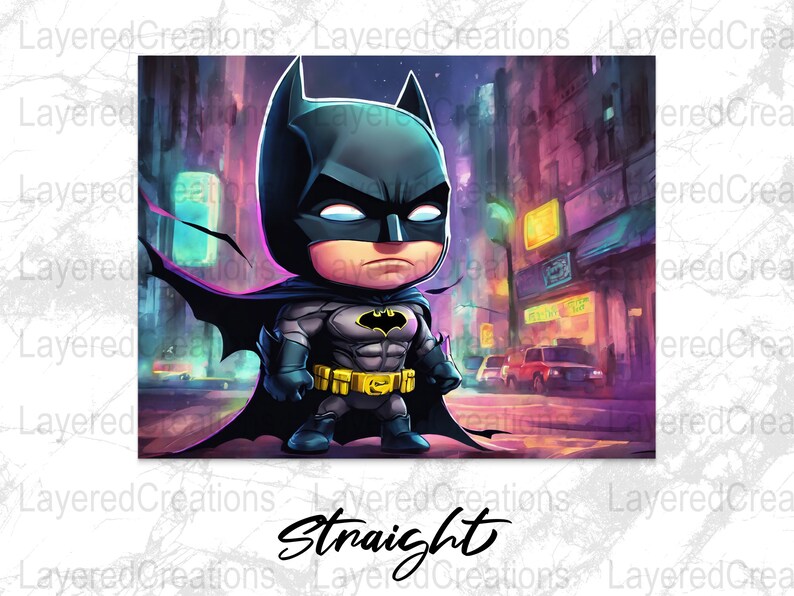 Baby Batman Chibi Sublimation Tumbler Design PNG for 20oz Skinny ...