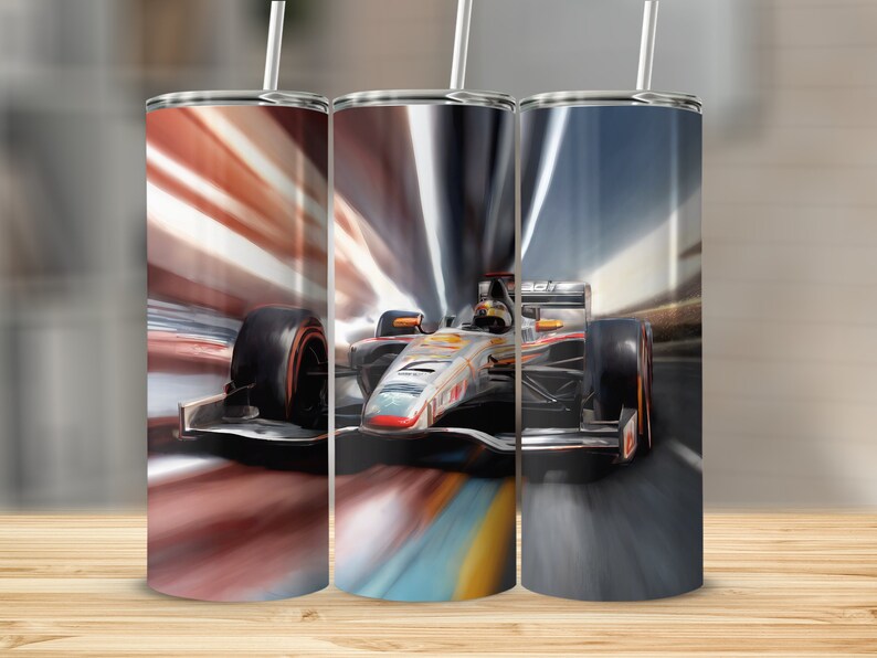 Formula 1 Race Car 20oz Skinny Straight Tumbler Sublimation Design ...