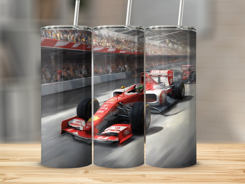 Formula 1 Race Car 20oz Skinny Straight Tumbler Sublimation Design ...