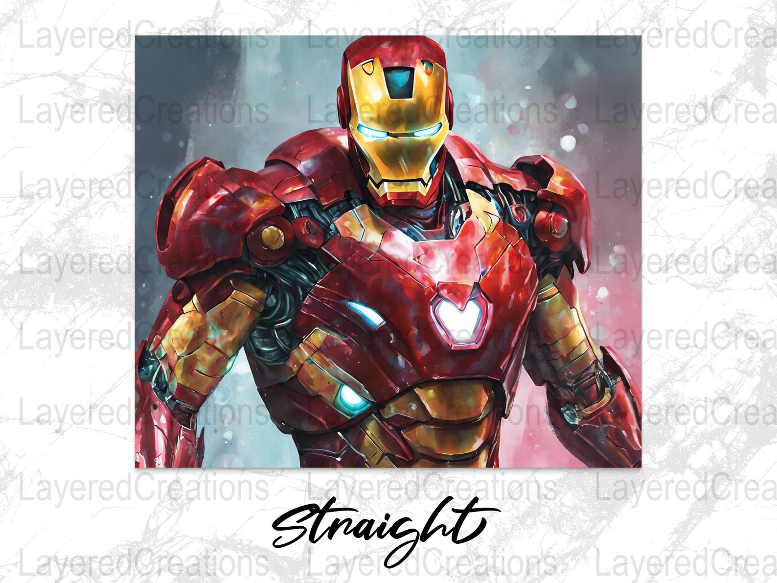Iron Man Sublimation Wrap for 20oz Skinny Tumbler, Instant Download ...