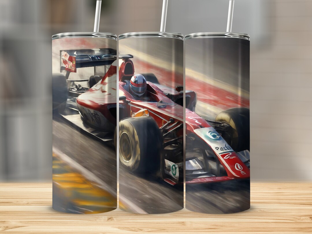 Formula 1 Race Car 20oz Skinny Straight Tumbler Sublimation Design ...