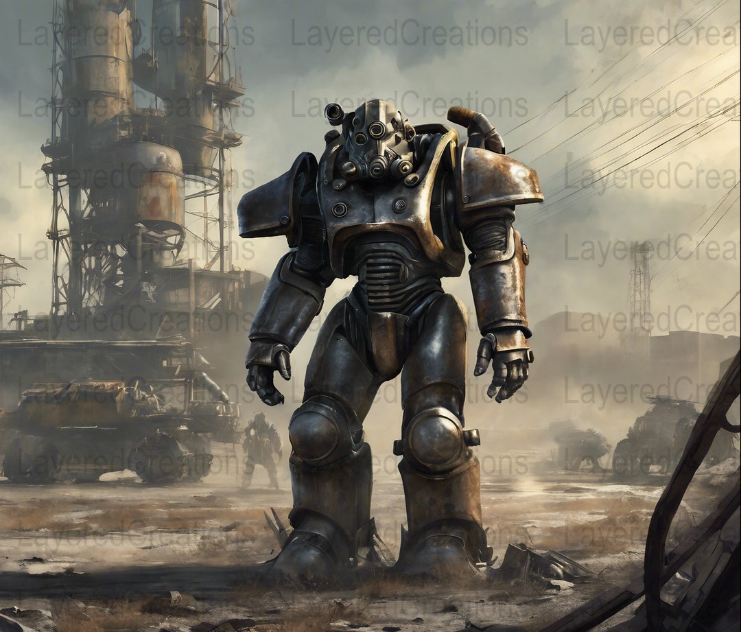 Fallout Power Armor Style Sublimation Design PNG for 20oz Skinny ...