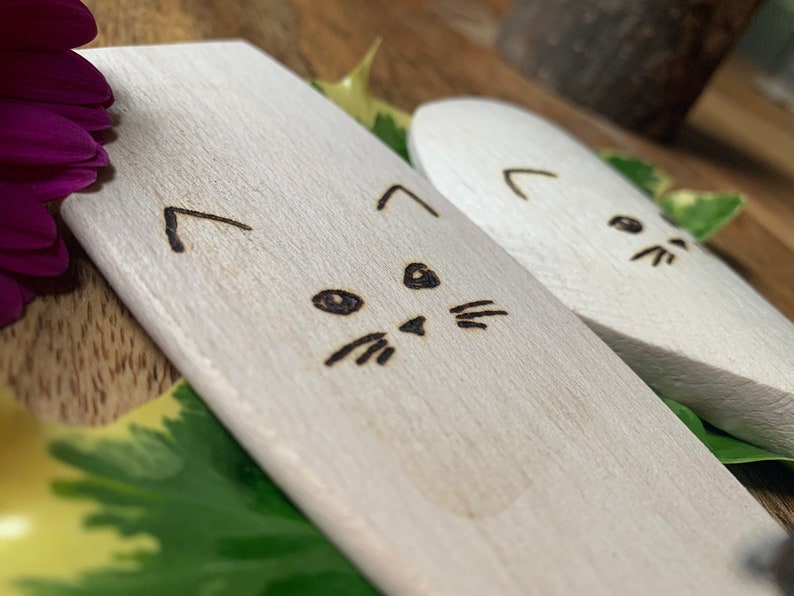 Cat Wooden Spatula and Spoon Set Funny Cat Kitchen Gifts | Etsy