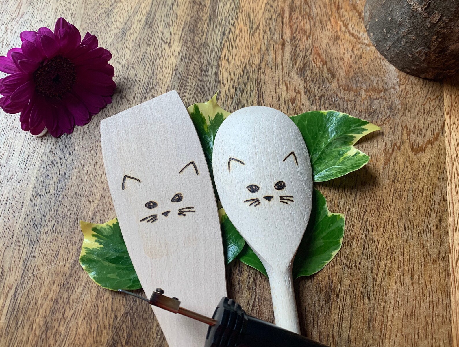 Cat Wooden Spatula and Spoon Set Funny Cat Kitchen Gifts | Etsy