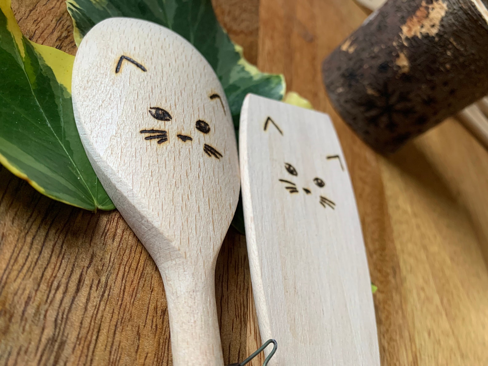 Cat Wooden Spatula and Spoon Set Funny Cat Kitchen Gifts | Etsy